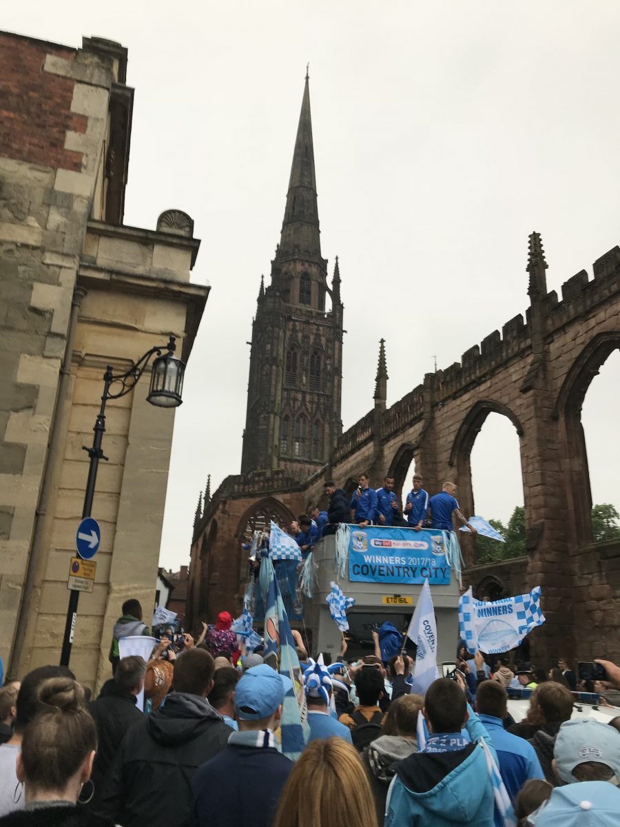 PICTURES: Coventry City bus parade celebrates promotion after Wembley ...